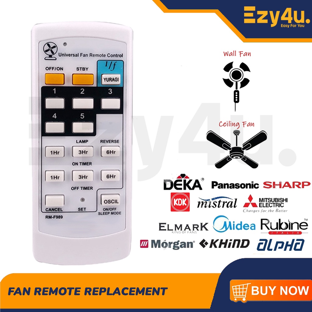 Universal Fan Remote Control Deka Wings Elmark KDK VENTUS KIPAS WALL ...