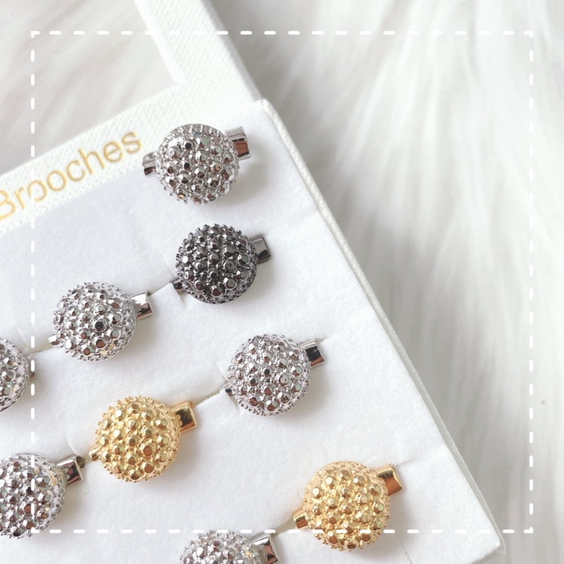 [10 pieces] Baby Brooch Dagu set tanpa batu | Shopee Malaysia