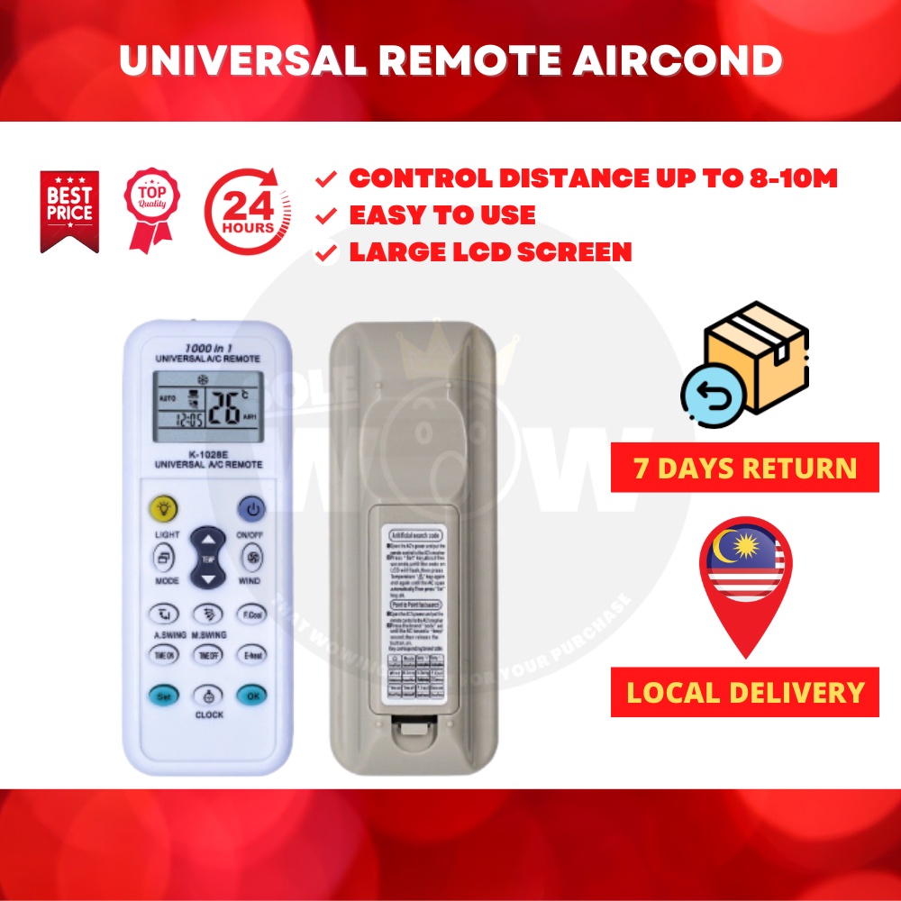 Universal remote aircond Remote Control All Brand/Model Supported AC ...