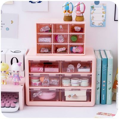 ins girl heart nine square grid storage box small box desktop ...