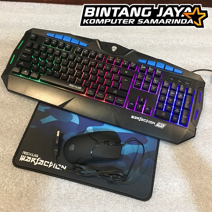 Gaming Kit Set Rexus Warfaction VR1 (Keyboard + Mouse + Mousepad ...