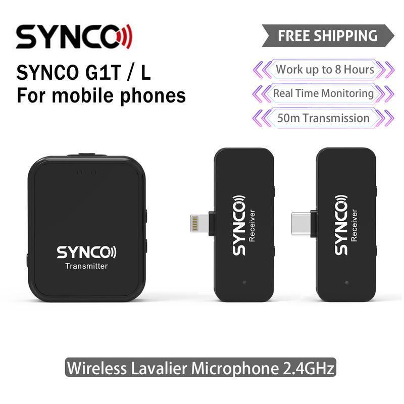 SYNCO G1L G1T G1T/ L Wireless Lavalier Microphone System For Android Smartphone Type C mic Video ...