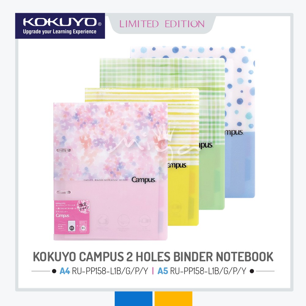 [Limited Edition] Kokuyo Campus 2 Holes Binder Notebook - B5 / A4 ...