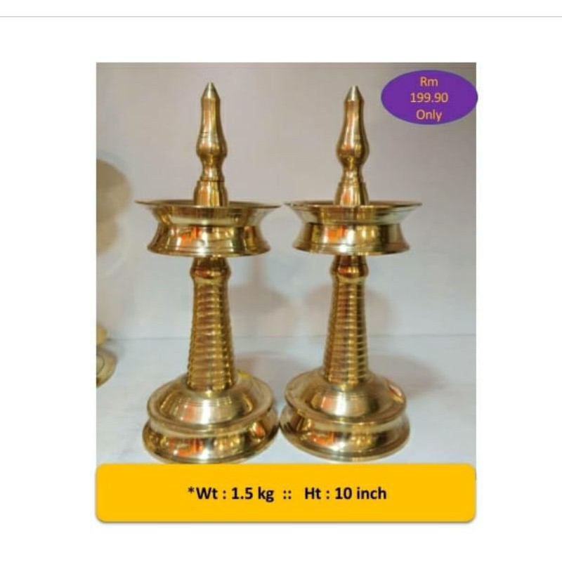 Kerala kuthu vilaku original quality Brass | Shopee Malaysia