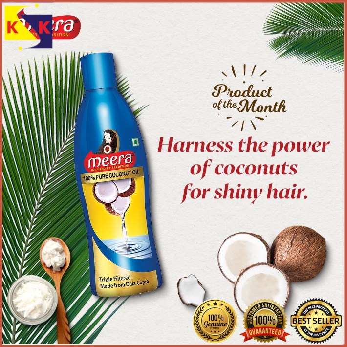 MEERA PURE Coconut Hair Oil Minyak Kelapa Meera 100ml-Minyak Rambut ...
