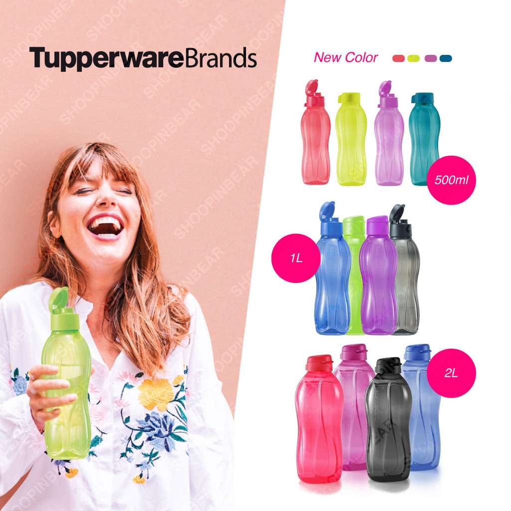 🔥NEW DESIGN🔥 Tupperware Set Eco Bottle 500ml 1L 2L Botol Air Colorful ...