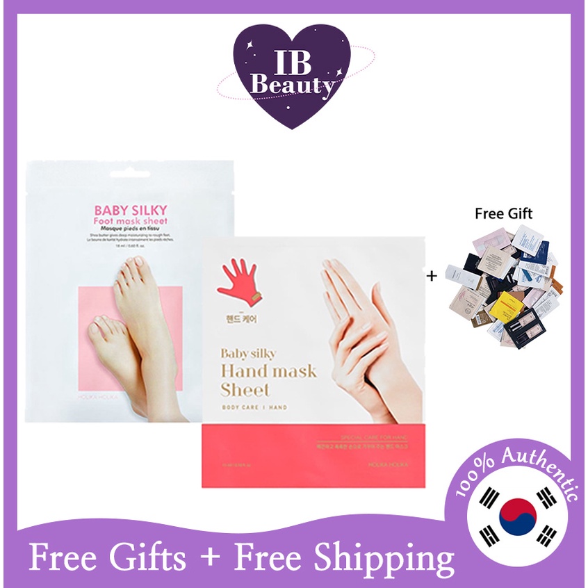 [HOLIKA HOLIKA] Baby Silky Hand Mask Sheet / Foot Mask Sheet | Shopee ...