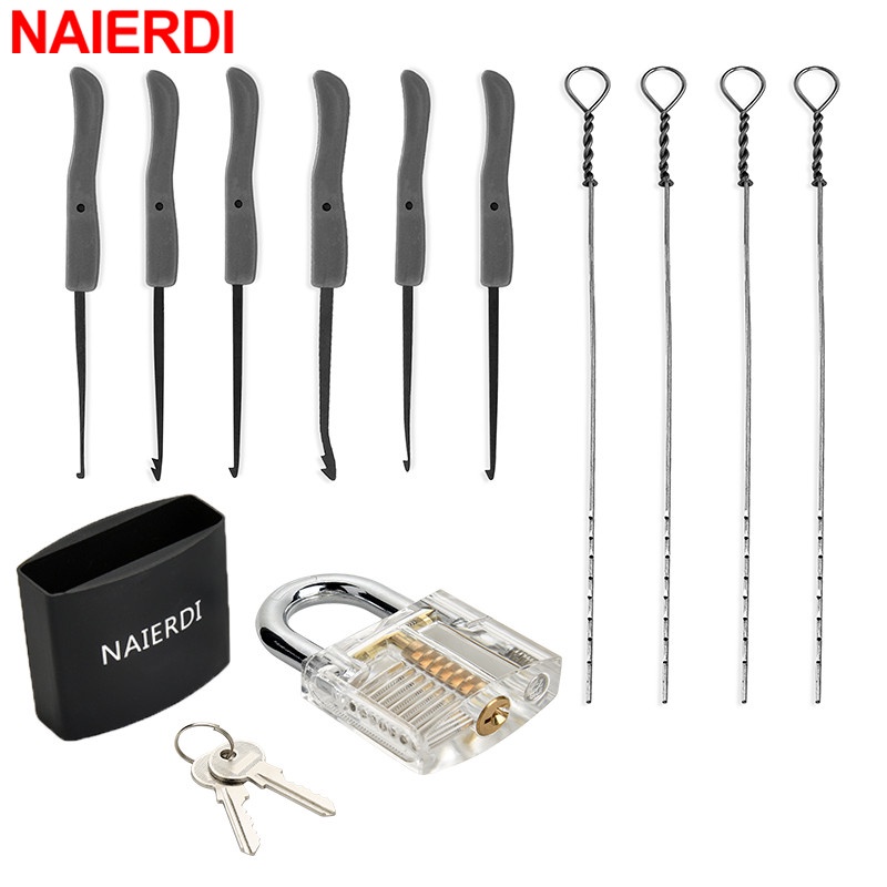 NAIERDI Transparent Visible Pick Cutaway Practice Padlock With Broken ...