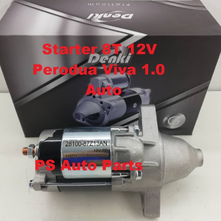 Perodua Viva 1.0 Auto Starter Motor 8T 12V Denki Platinum Grade 28100 ...