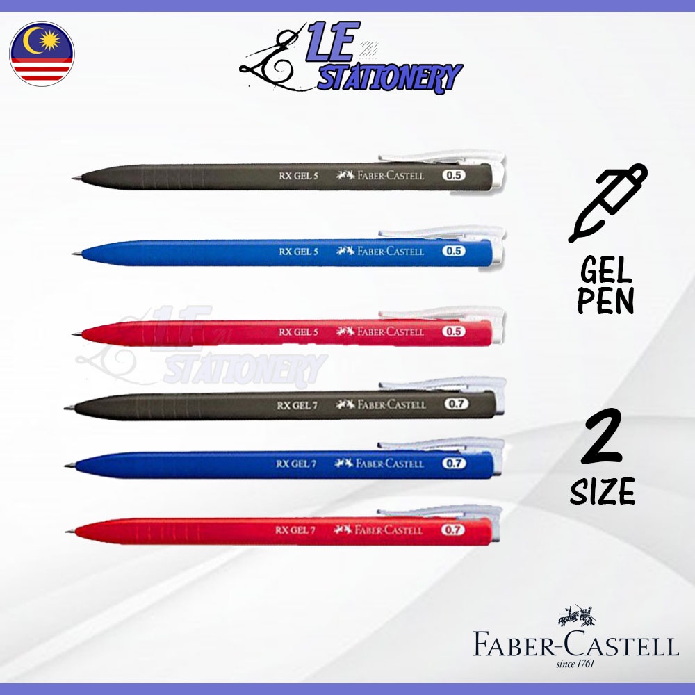 Faber-Castell RX Gel Pen 0.5mm/0.7mm - (1'pc) | Shopee Malaysia