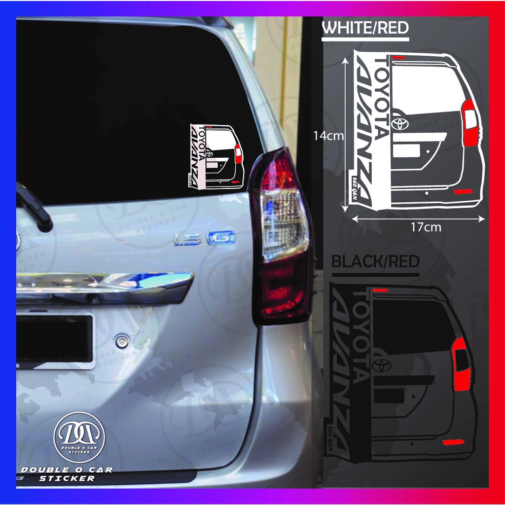 [Ready Stock]Toyota Avanza sec gen rear shape Sticker KI00388 | Shopee ...