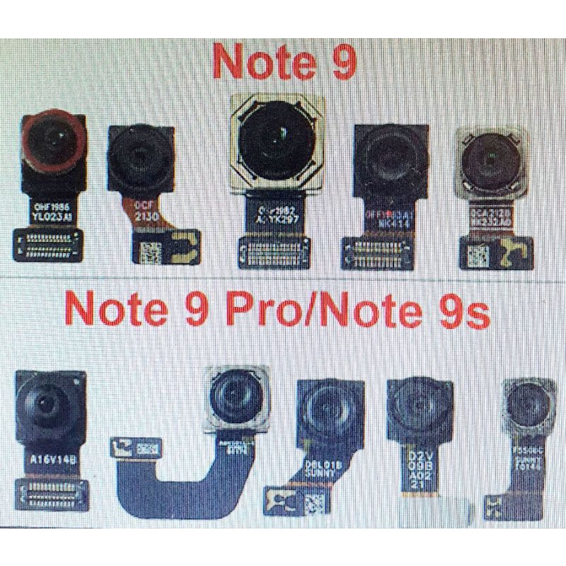 XIAOMI REDMI NOTE 9 10X 9S 9 10 PRO FRONT 3G SELFIE SMALL / MAIN BACK ...