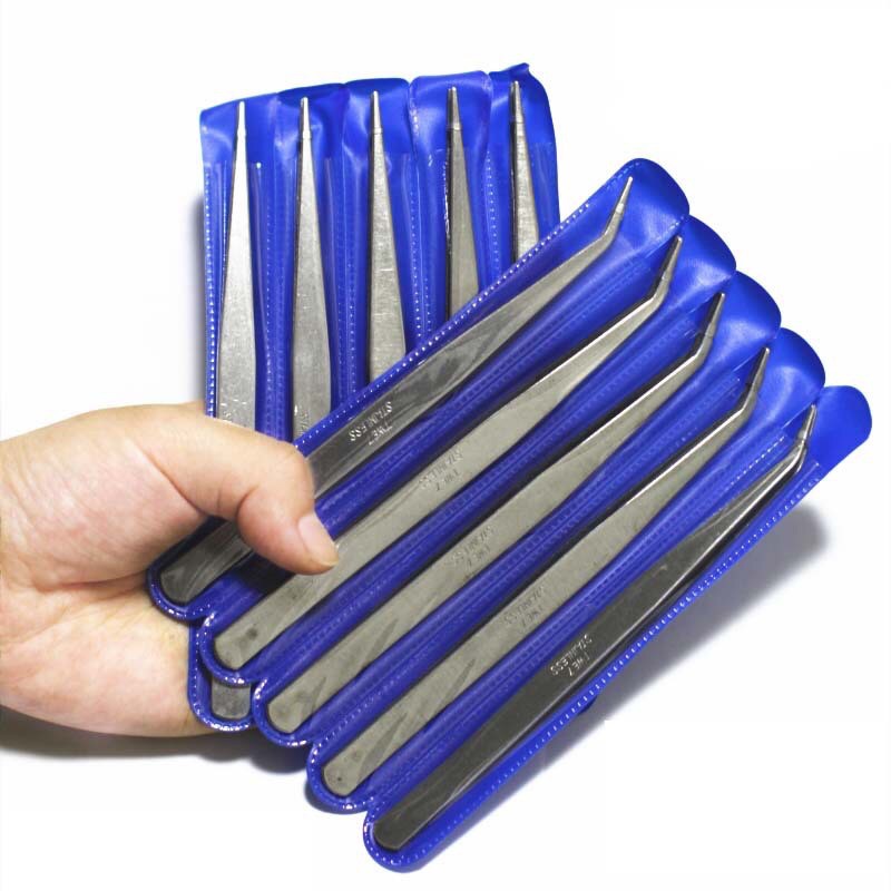 Tweezer Stainless Steel / Penyepit Benang ~ Lurus @ Bengkok * Good ...