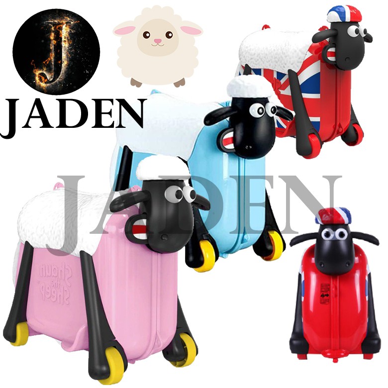 JADEN Shaun The Sheep 17" inch 4 Wheels Storage Box Baby Riding ...