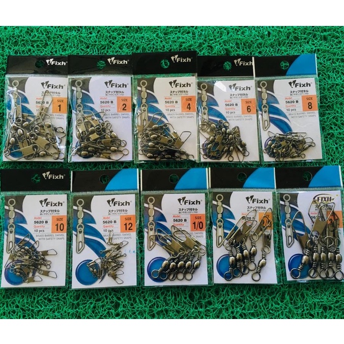 (JOM PANCING) I-Fixh Brass Barrel Swivel with Safety Snaps (5620B ...
