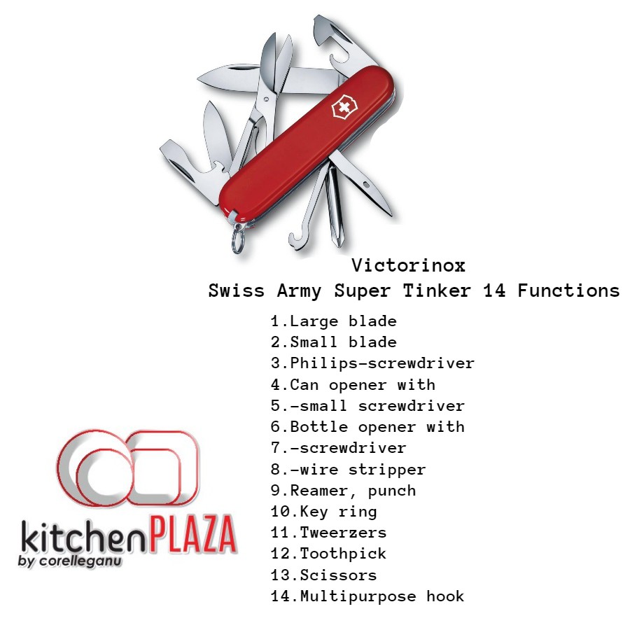 Victorinox SAK Super Tinker Red (14 Functions) | Shopee Malaysia
