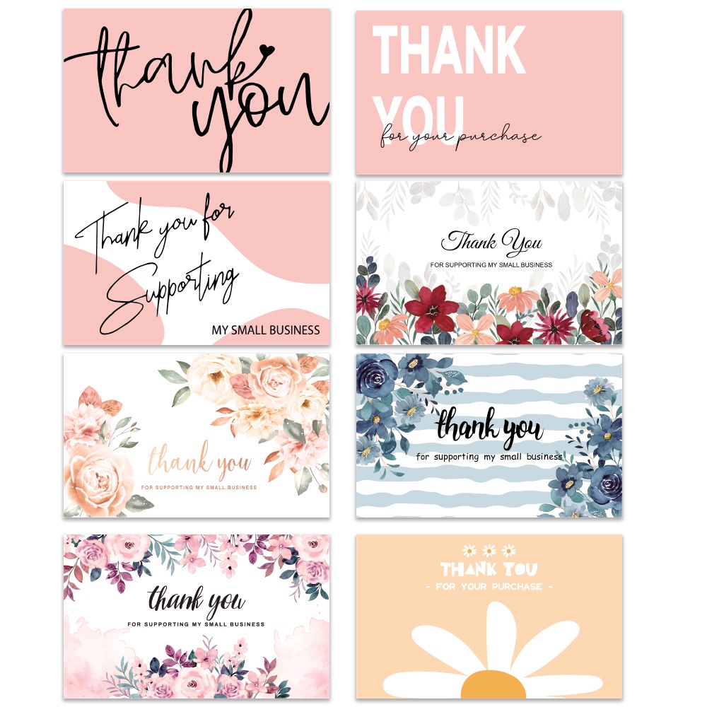 30pcs Thank You Card / Business Kad Terima Kasih Pastel & Minimalist ...
