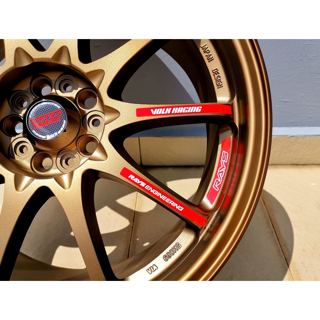 VOLK Racing CE28 CR II Black Edition Rim Sticker CE28 Myvi Alza Axia ...