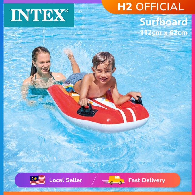 INTEX Floating Surfboard Swimming Board Water Surfing Board For ...