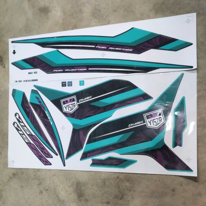 Stiker sticker body stripe cover set (10) yamaha y15 y15zr ysuku TBM | Shopee Malaysia