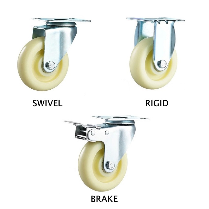 3 Inches & 4 Inches Nylon Castor Wheel / Caster wheel / Kastor Roda ...