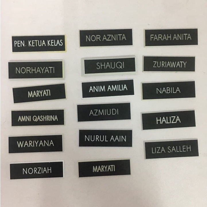 NAME TAG / TAG NAMA HITAM - 1''X3'' (OFFER) MAGNETIC | Shopee Malaysia