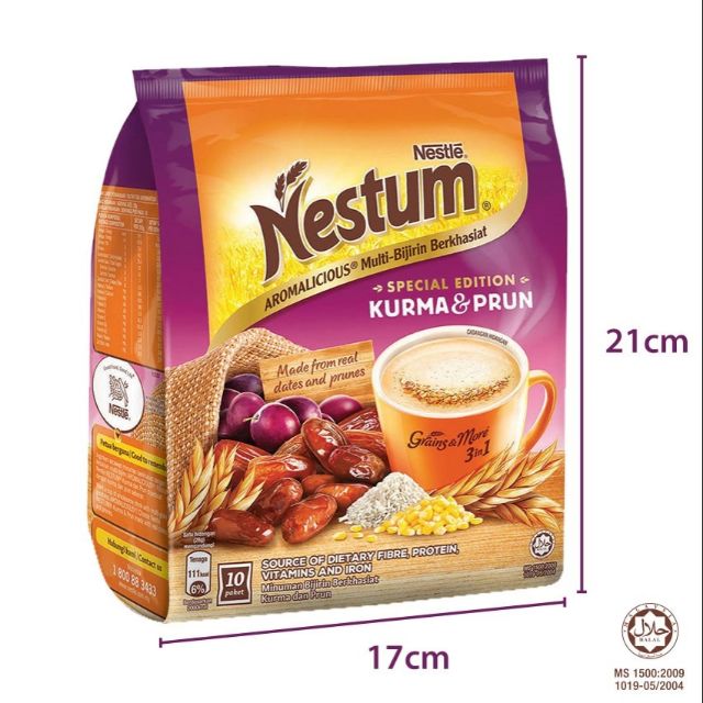[50% Voucher ] Nestum Grains & More 3 in 1 Kurma & Prun (28g x 10 ...