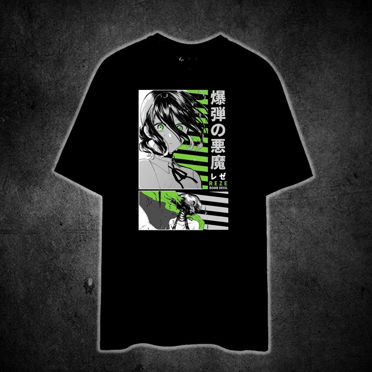 CHAINSAW MAN REZE Printed t shirt unisex 100% cotton | Shopee Malaysia