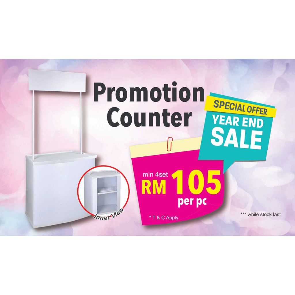 Promotion counter display print and print with matt lam | Shopee Malaysia