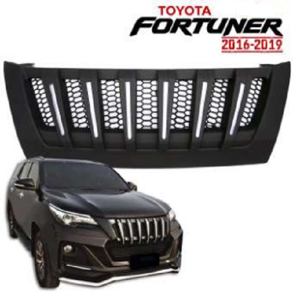 TOYOTA FORTUNER 2016 FRONT GRILL WITH LED | Shopee Malaysia
