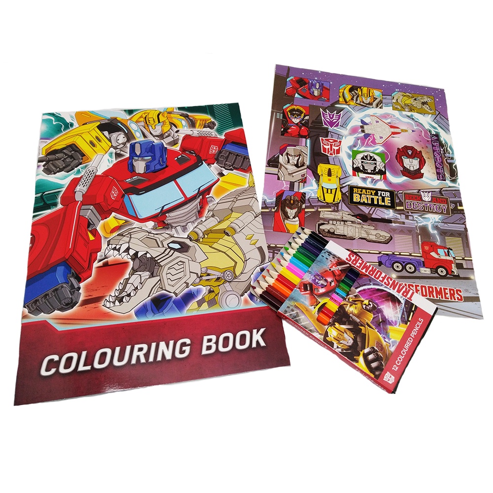 Transformers TFEG Coloring Book With Sticker & Color Pencil Set ...