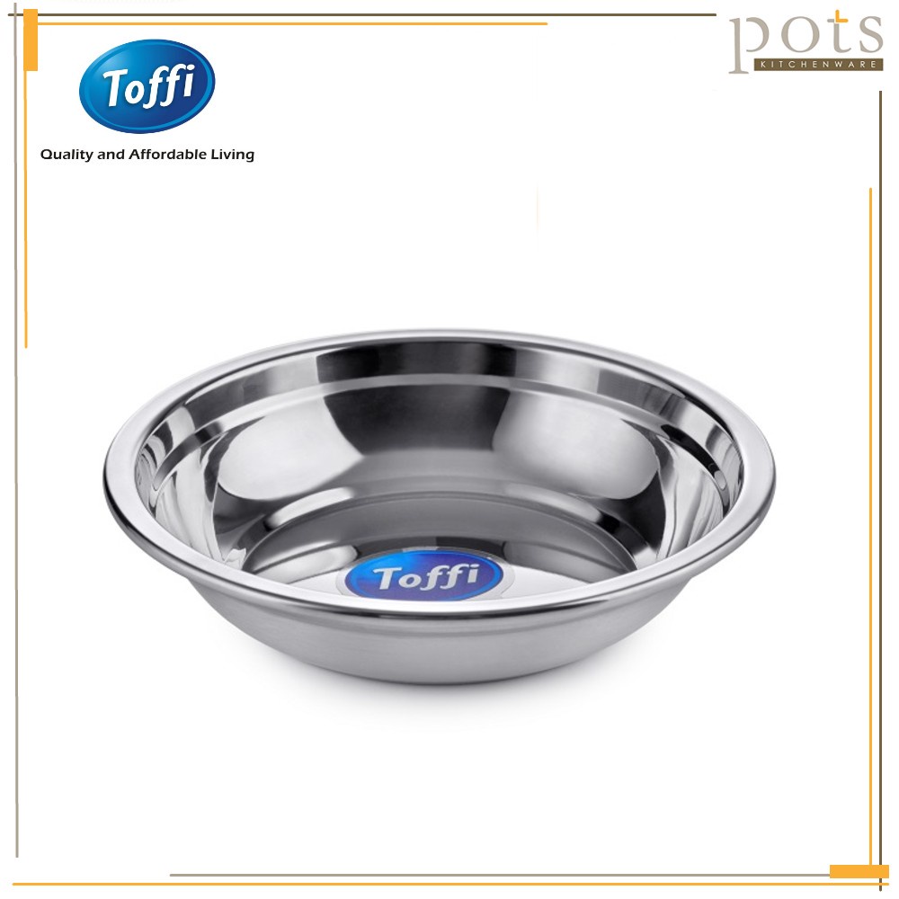 Toffi 2pcs Stainless Steel Rice Plate Dish Plate Bulat Besi Pinggan ...
