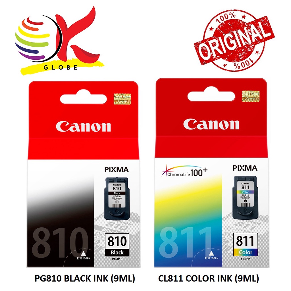 [ORIGINAL] CANON PG810 PG-810 PG-810XL (9ML/13ML, BLACK) / CL811 CL-811 ...