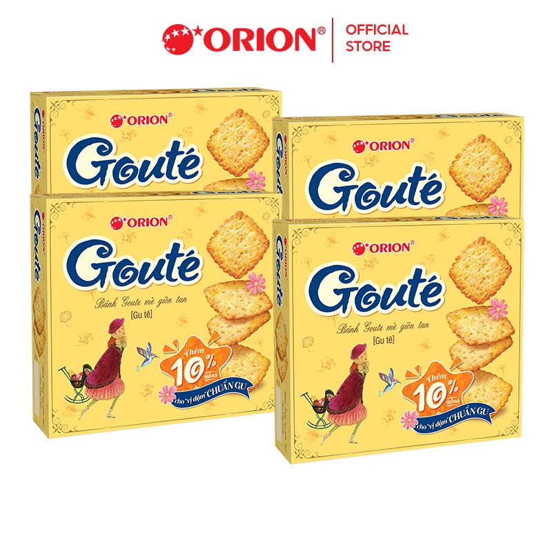Combo of 4 boxes of crispy sesame Orion Goute cakes (316,8g x 4 ...