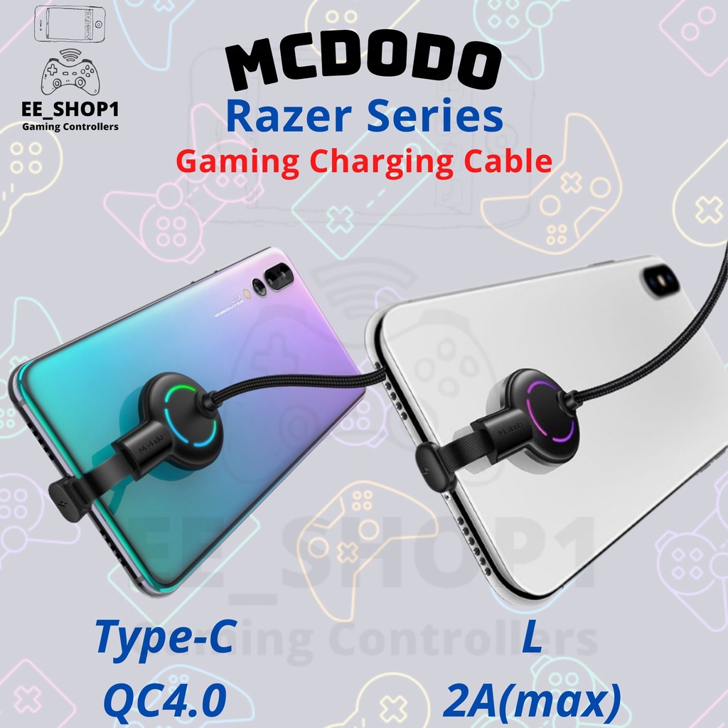 Mcdodo Brand Cable Compatible for iPhone Razer Series 2A/QC4.0 ...