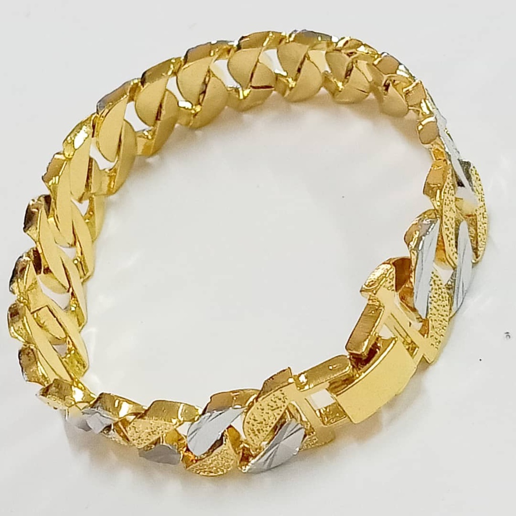 Rantai Tangan 14mm Emas Bangkok Bracelet GOLD PLATED | Shopee Malaysia