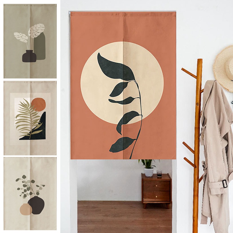 Morandi Door Curtain Kitchen Half Curtains Bathroom Partition Curtain ...