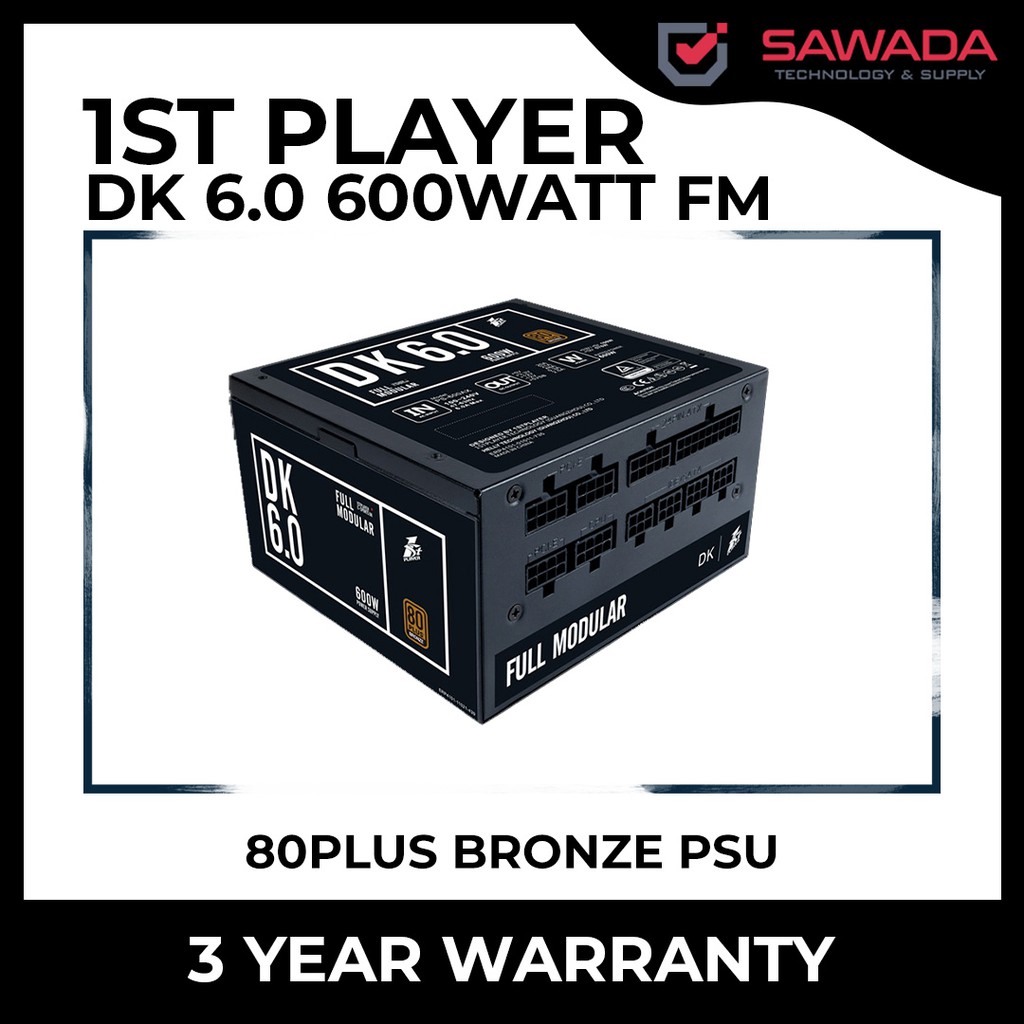 1ST PLAYER DK6 DK 6.0 600W FULL MODULAR 80PLUS BRONZE PSU | Shopee Malaysia