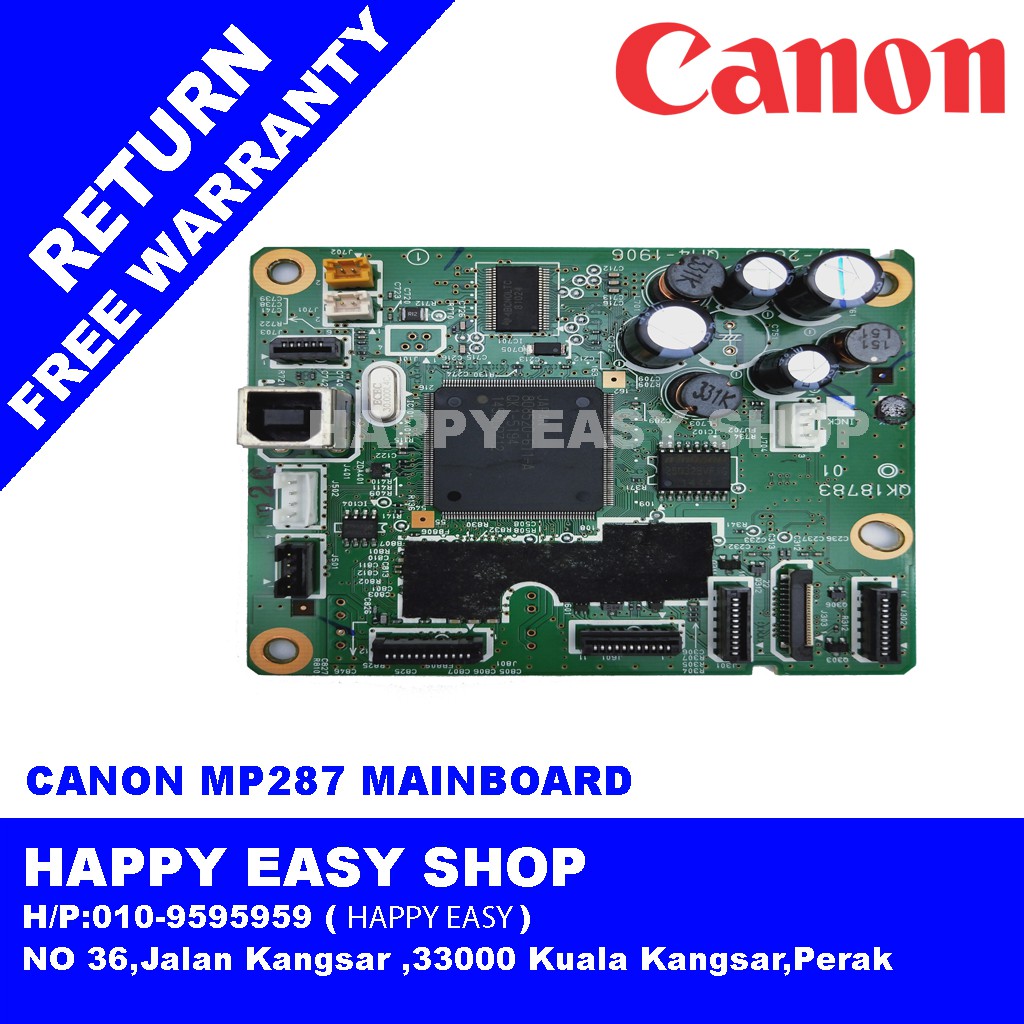 Refubished Canon Printer Mainboard For MP287/IP2770(Used) | Shopee Malaysia