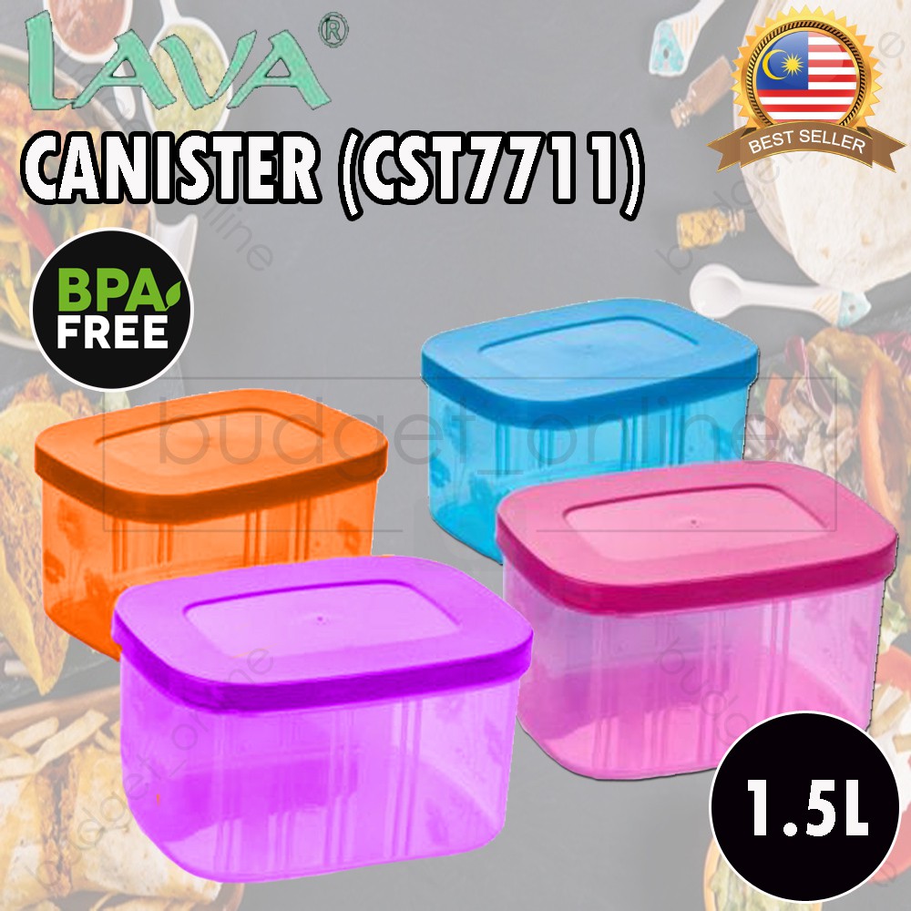 LAVA Canister Food Container Tupperware 1.5 Litre CST7711 BPA Free ...
