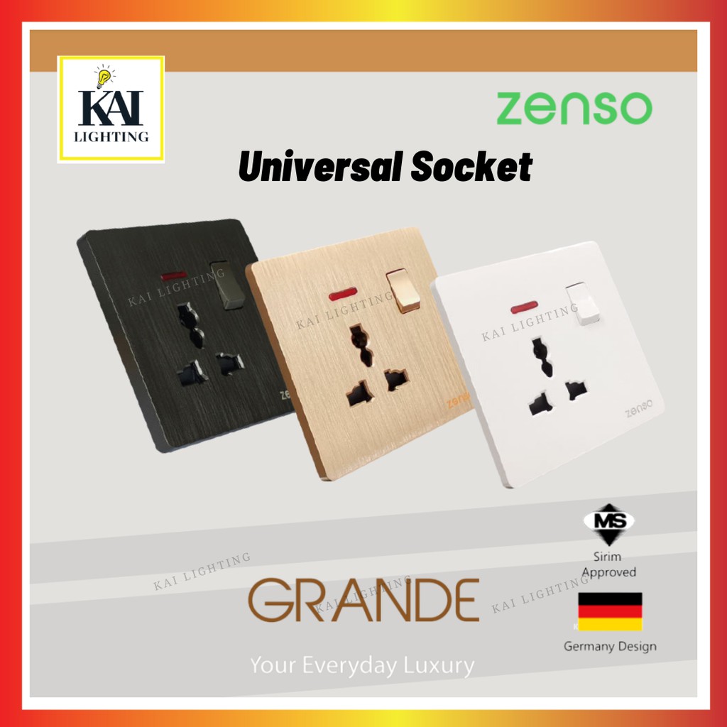 [SIRIM] Zenso Grande Socket and Wall Switch Slim Modern Switches Design ...