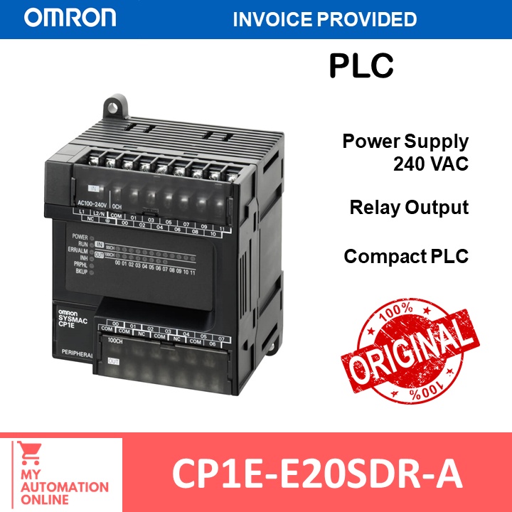 Omron CP1E-E20SDR-A Programmable Logic Controller (PLC) NEW UNIT | Shopee Malaysia