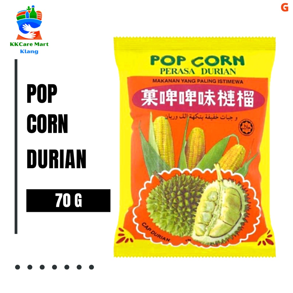 Pop Corn - Durian Flavoured Snack 70g | Shopee Malaysia