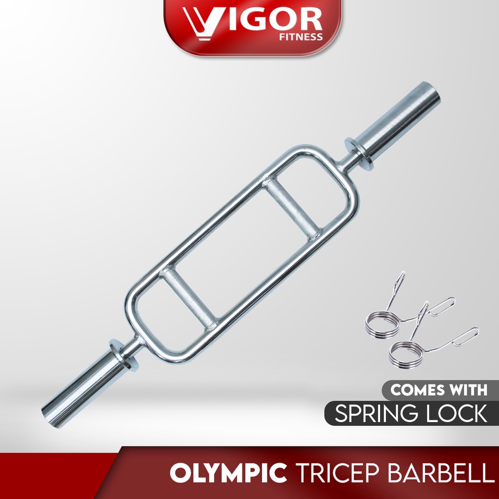Vigor Fitness Olympic Tricep Weightlifting Barbell / Barbell Angkat ...