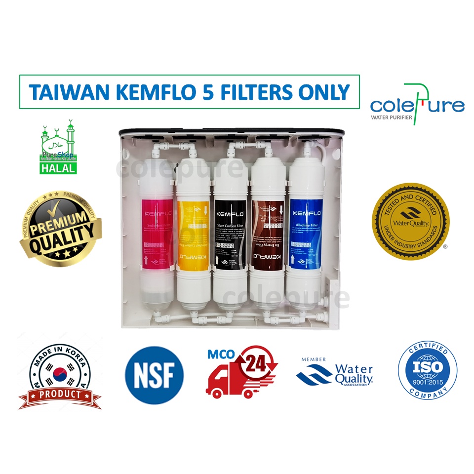 K3000 K7B K8B Kemflo Purisys Water Filter Complete 5/6 Stage Filtration ...