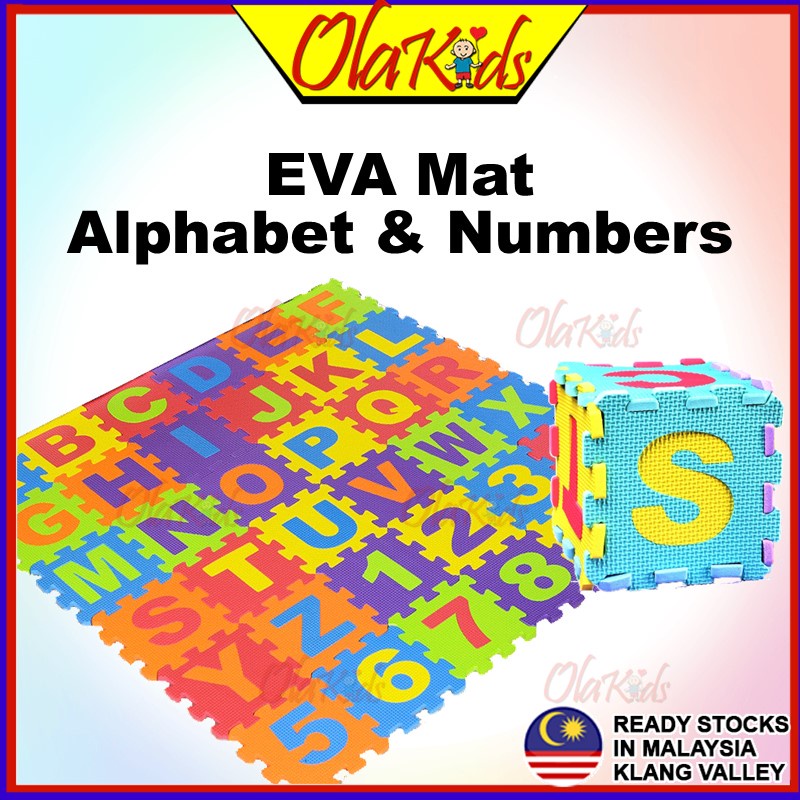 OLAKIDS Kids Learning Alphabets ABC Numbers 123 Multicolours 36pcs ...