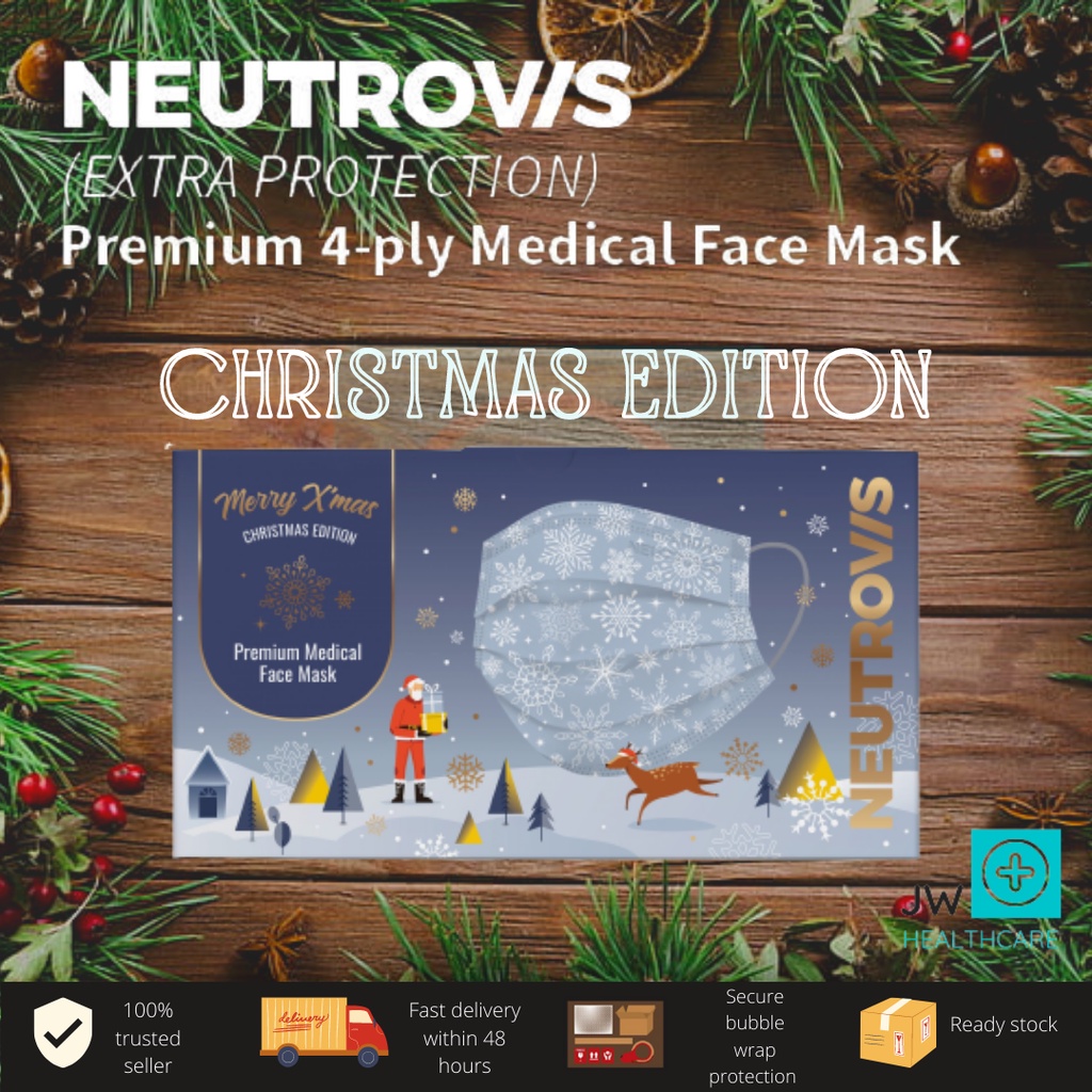 NEUTROVIS Christmas Edition Limited Edition 4PLY Medical Face Mask ...