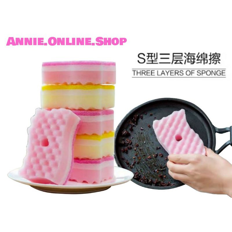 [Ready Stock]Three Layer Sponge (4in1set) | Shopee Malaysia