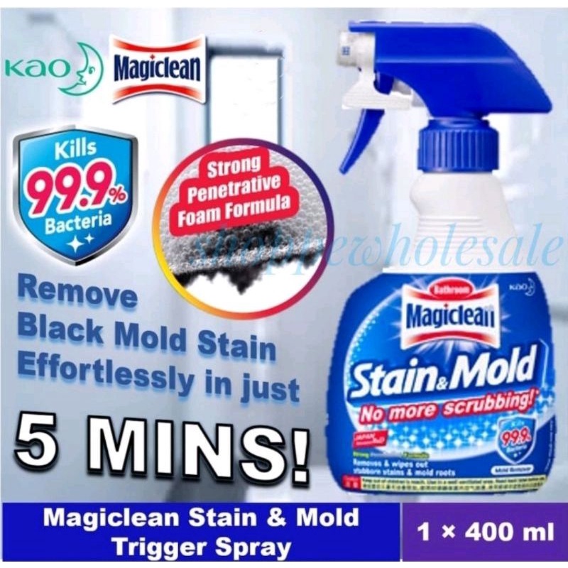 KAO Magiclean Stain & Mold Trigger Spray 400ml & Refill 400ml | Shopee ...