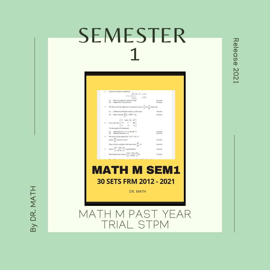 [Dr. Math] STPM MATH M SEM 1 (35 sets) * kertas soalan peperiksaan stpm ...